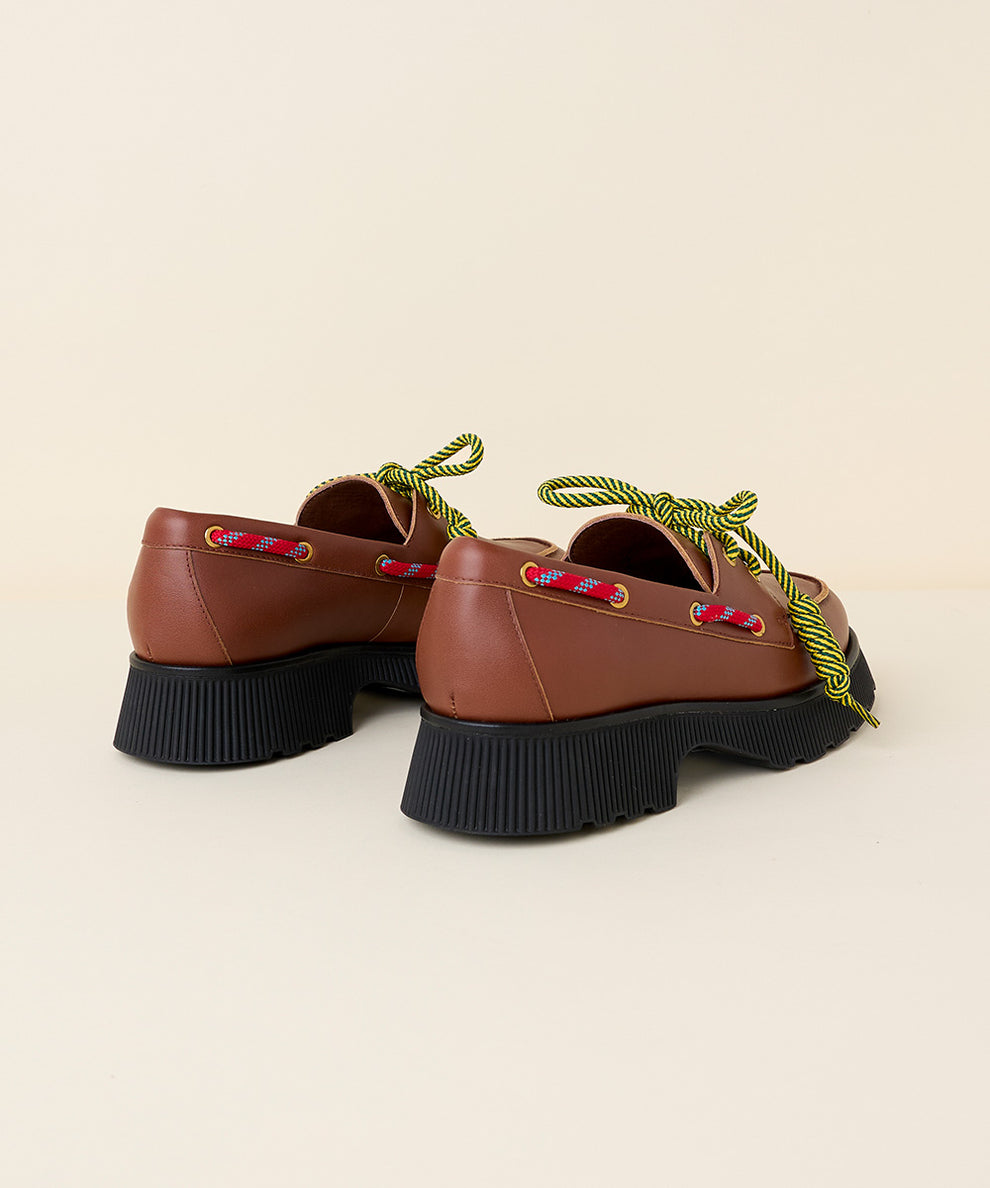 Cybil Boat Loafer, Hickory Brown – Charlotte Stone