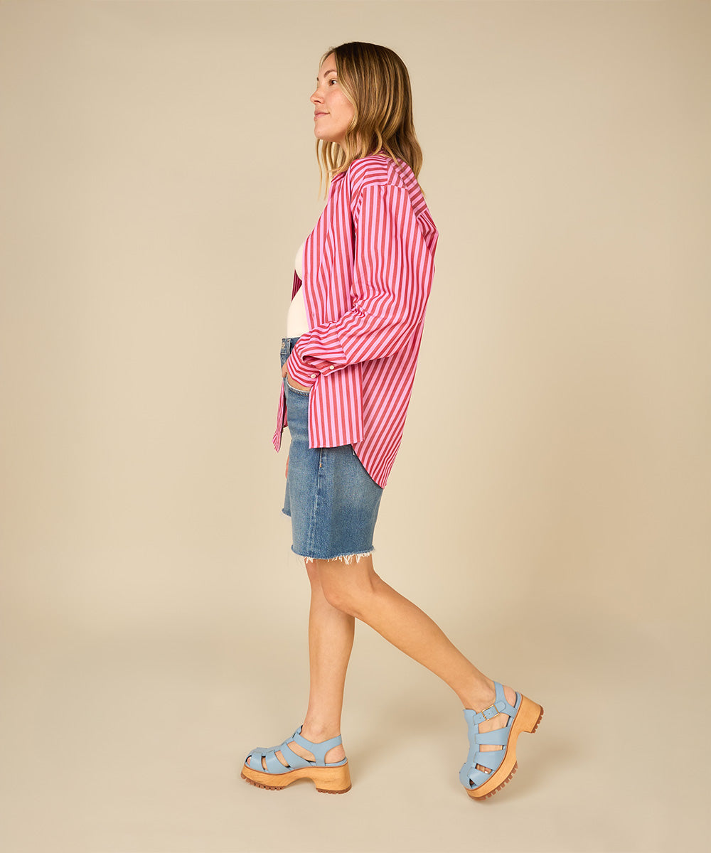 Roddy Fisherman Wooden Platform Clog, Powder – Charlotte Stone