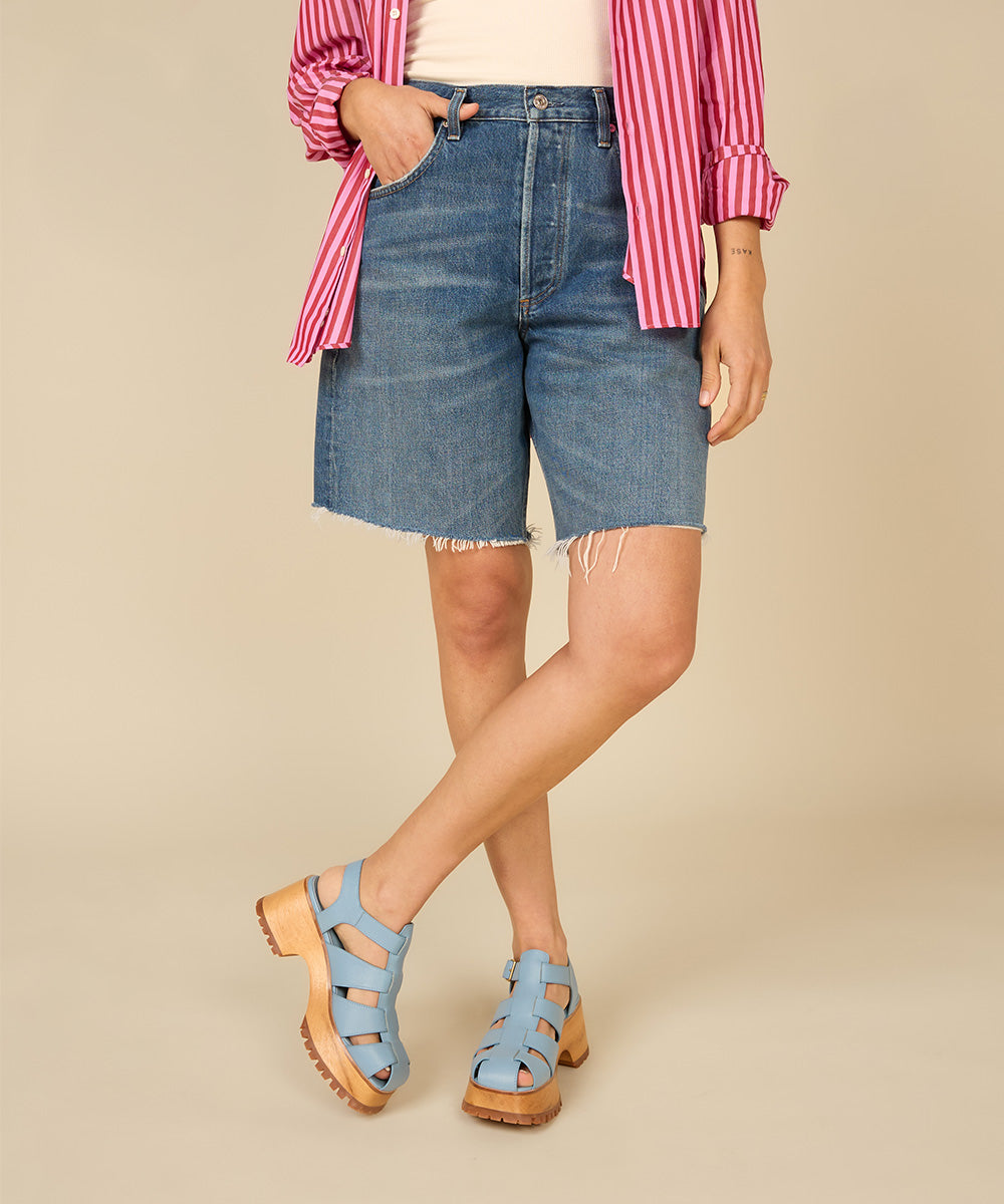 Roddy Fisherman Wooden Platform Clog, Powder – Charlotte Stone