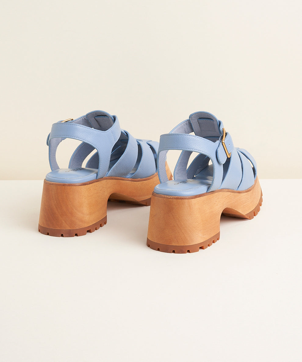 Roddy Fisherman Wooden Platform Clog, Powder – Charlotte Stone