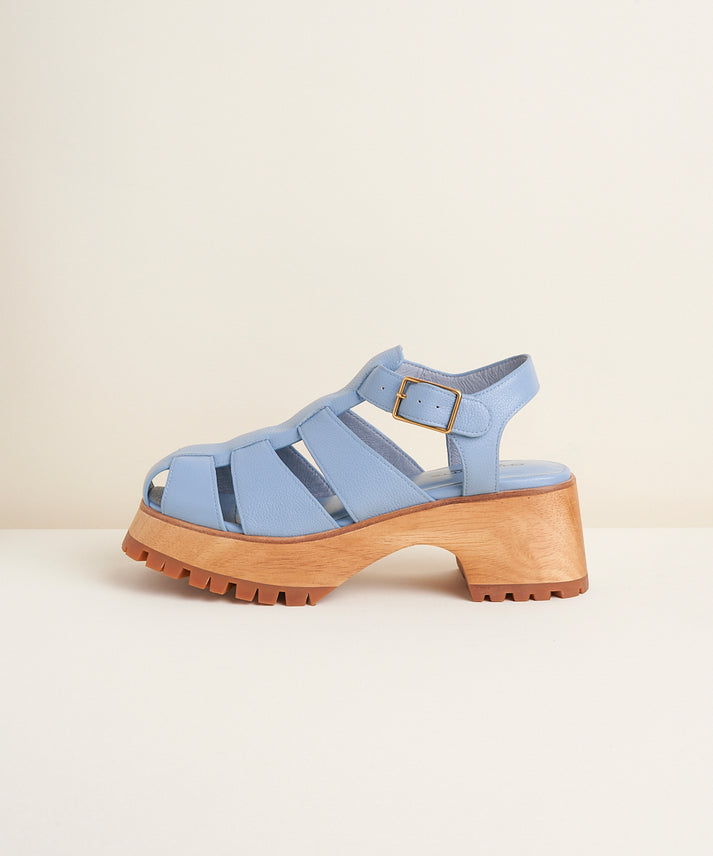Roddy Fisherman Wooden Platform Clog, Powder – Charlotte Stone