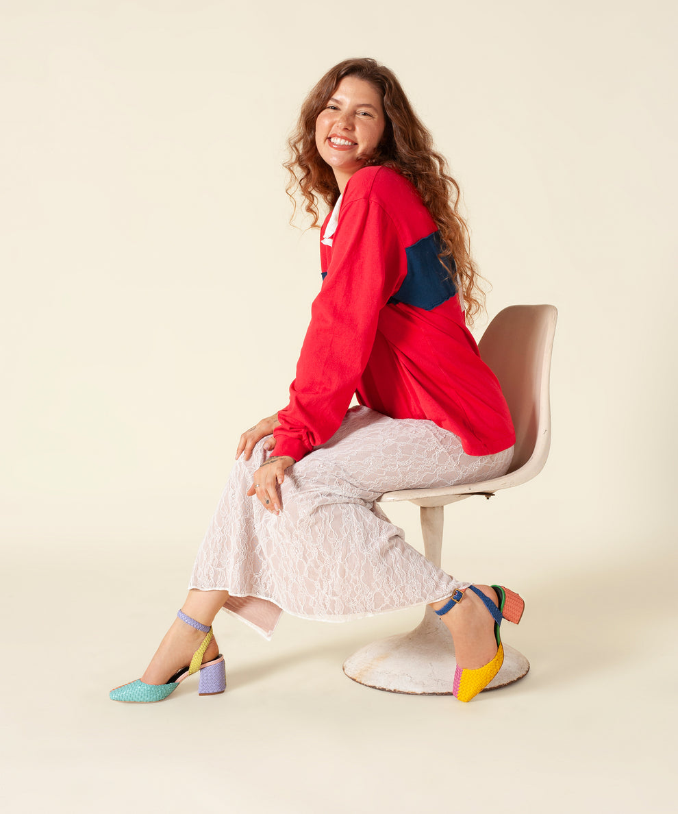 Toni Classy Woven Block Heel, Kortman Multi – Charlotte Stone